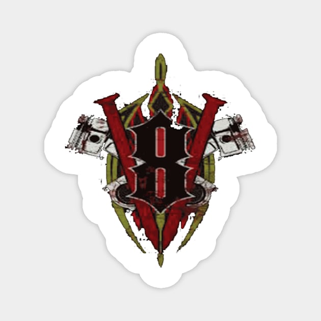 V8-old School Logo - V8 - Magnet | TeePublic