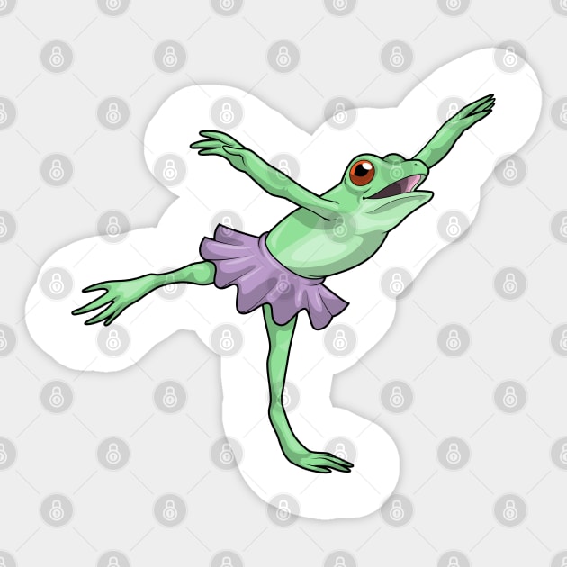 Frog Ballerina Ballet Dance - Frog - Sticker | TeePublic