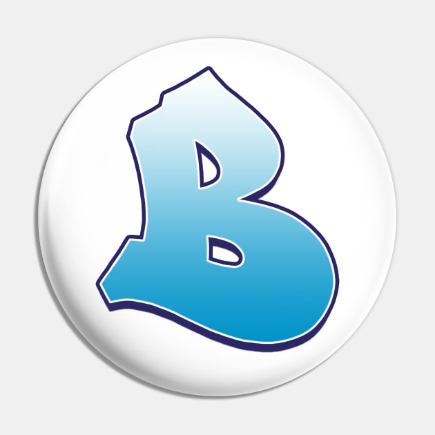B - Blue - Letter - Pin | TeePublic