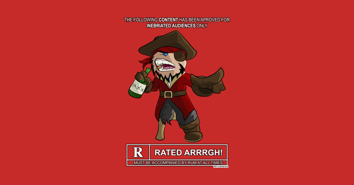 Rated R for Rum - Pirates - T-Shirt | TeePublic