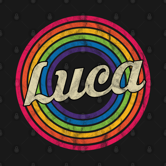 Luca - Retro Rainbow Faded-Style - Luca - T-Shirt sold by Israel Vargas ...
