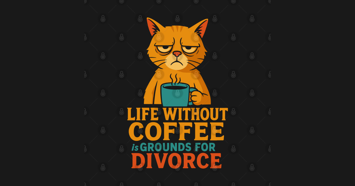 Life Without Coffee Is Grounds For Divorce funny - Coffee Lover - T ...