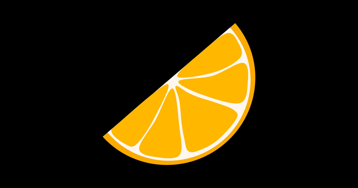 Orange Wedge (white background) - Orange Wedge - Sticker | TeePublic