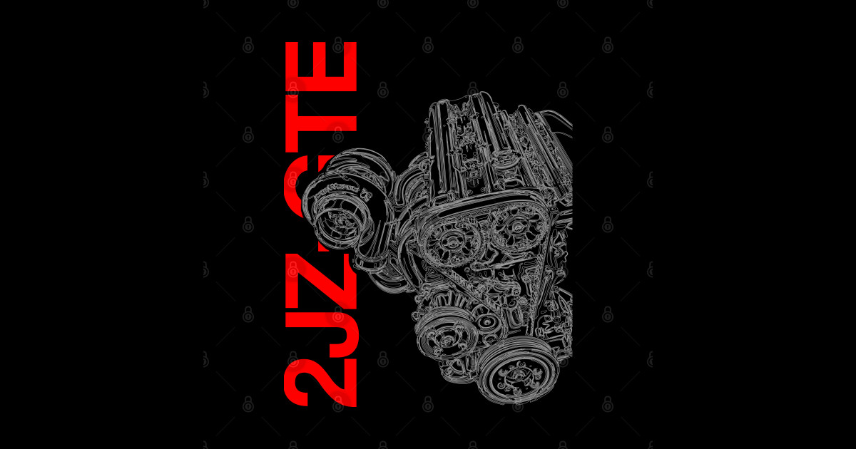 2JZ-GTE Supra MKIV Engine - Toyota Supra - Sticker | TeePublic