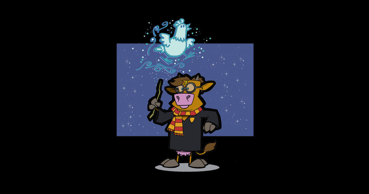 Wizard Cow - Wizard - Sticker | TeePublic