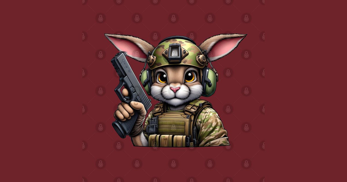 Tactical Rabbit - Rabbit - T-Shirt | TeePublic