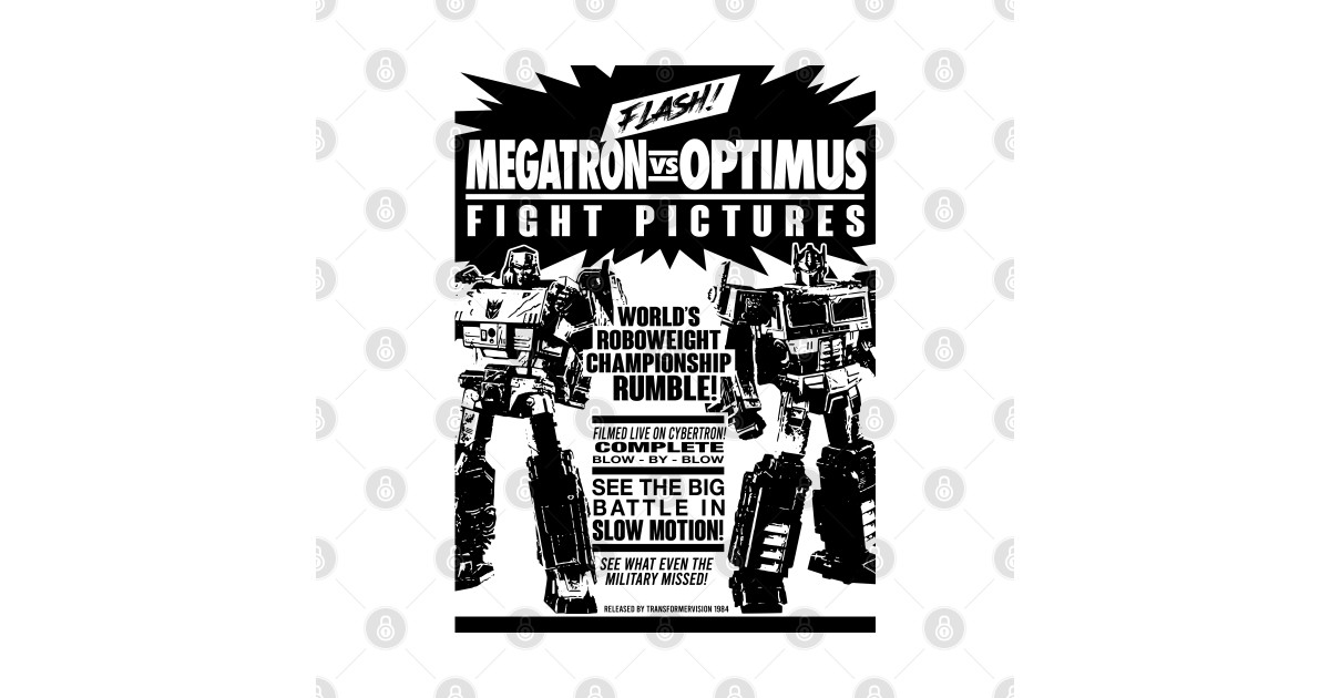 TRANSFORMERS FIGHT POSTER - 2.0 - 80s Cartoons Science Fiction Robots ...