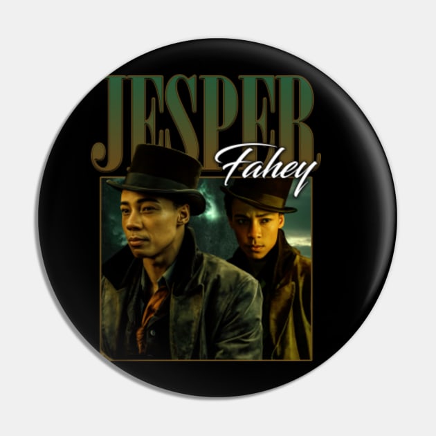 Jesper Fahey vintage style - Kit Young - Pin | TeePublic