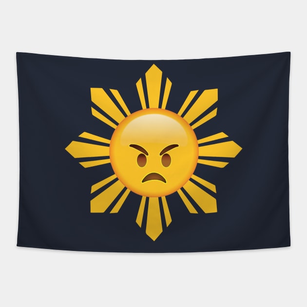 Angry Grumpy Filipino Sun Emoji Face - Angry Grumpy Filipino Sun Emoji ...