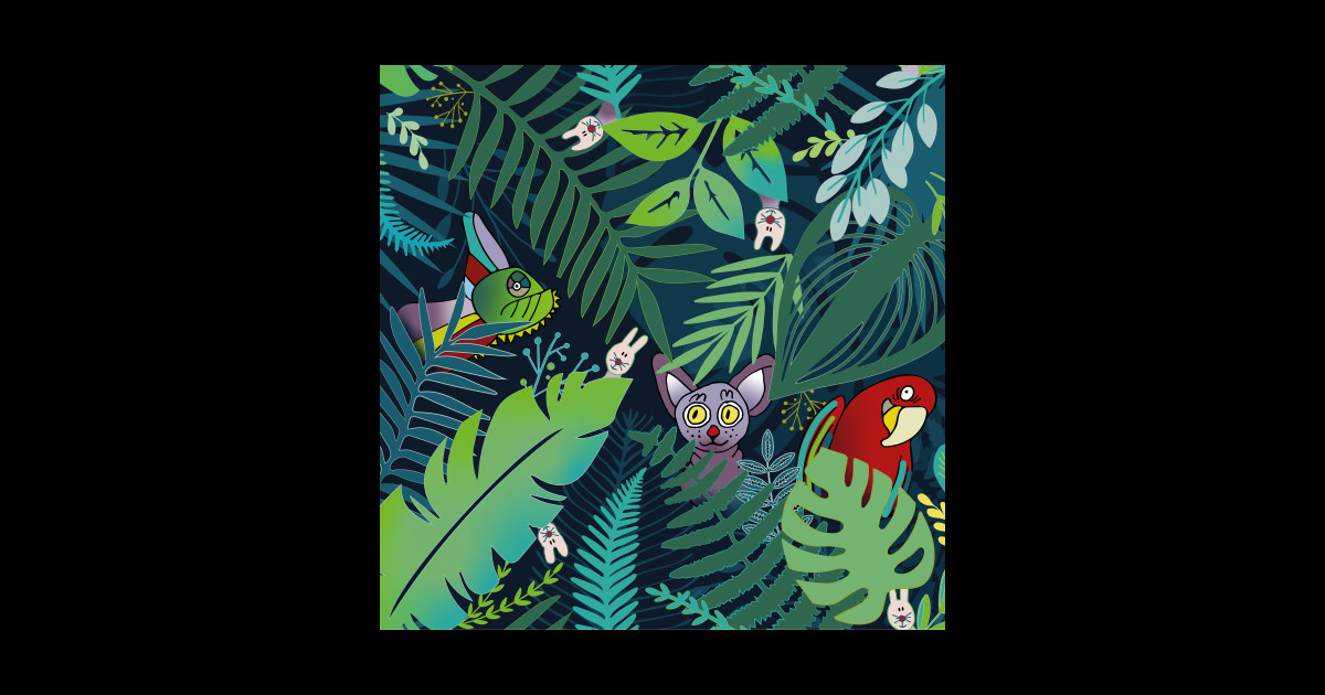 peek-a-boo jungle animals - Red Parrot - Sticker | TeePublic