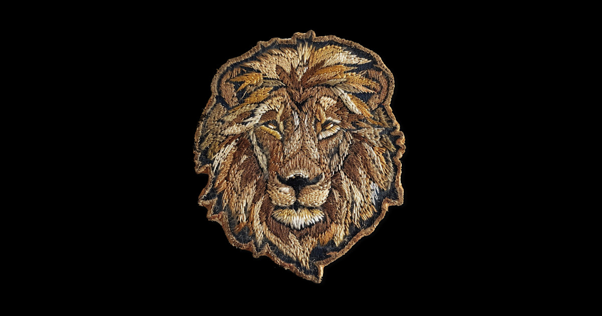 Embroidered Lion's Head Patch Design - Embroidered Lions Head Patch ...