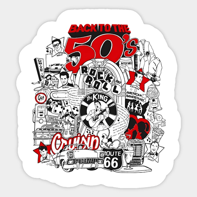 Back To The 50s - The Hot English Music Beat - Sticker | TeePublic