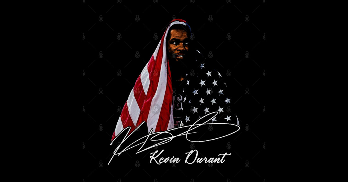 Kevin Durant America Flag - Kevin Durant - Sticker | TeePublic
