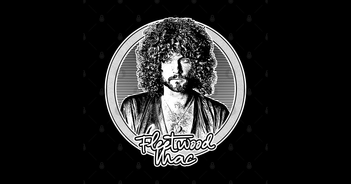 Fleetwood Mac /\/ Retro Style Fan Design - Lindsey Buckingham - Sticker ...
