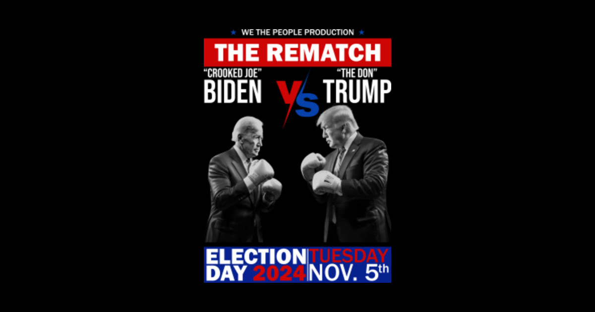 Rematch Trump vs Biden Election 2024 - Election - Sticker | TeePublic