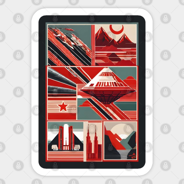 Soviet union art - Soviet Propaganda - Sticker | TeePublic