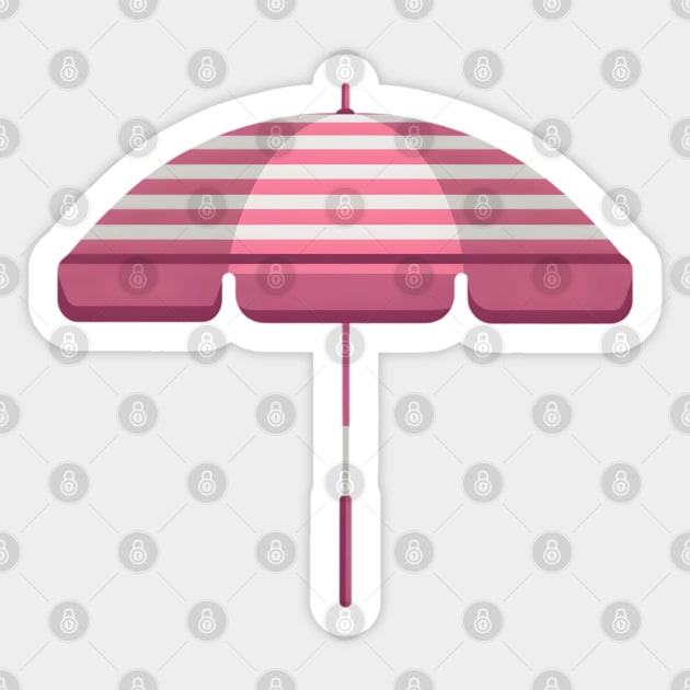 Summer beach umbrella - Umbrella - Sticker | TeePublic