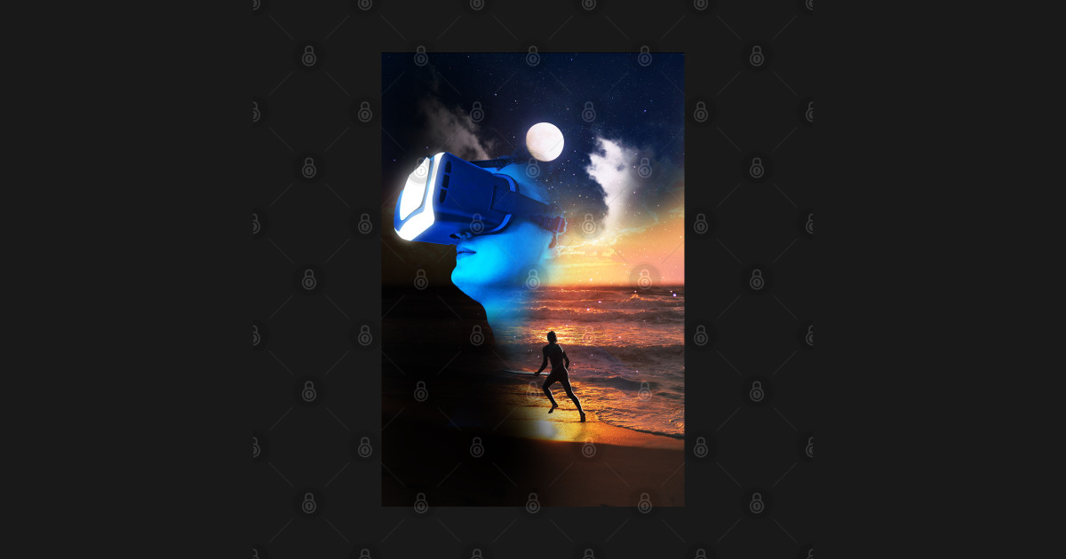 Virtual Paradise - Surrealism - T-Shirt | TeePublic