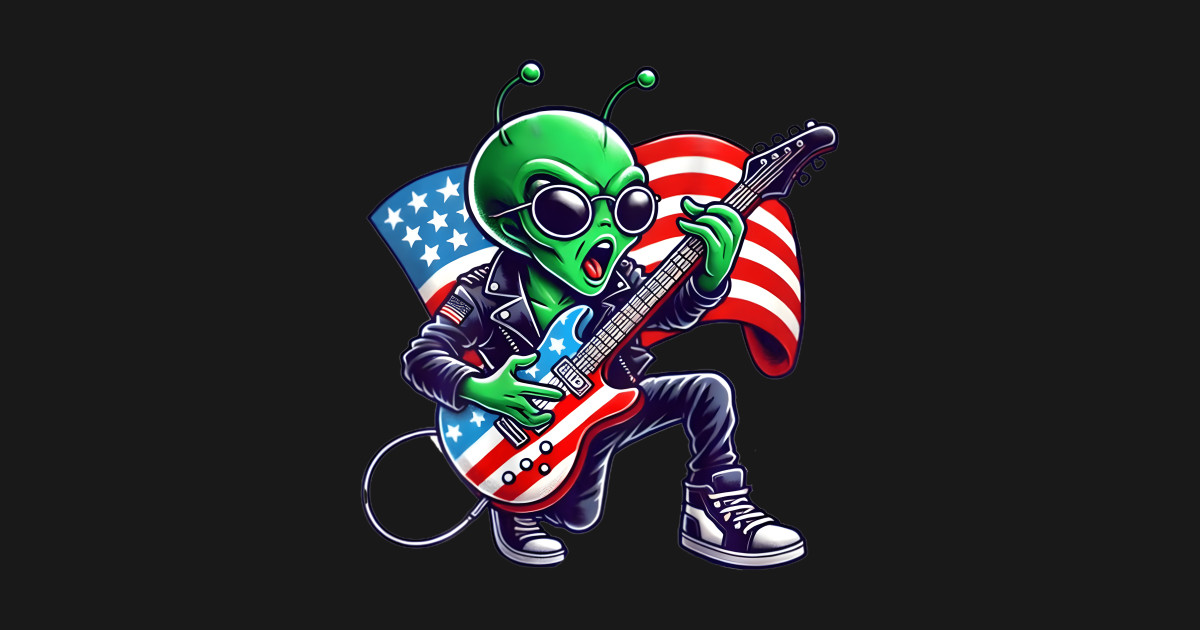 Alien Rocker - Alien Rocker Wear - T-Shirt | TeePublic