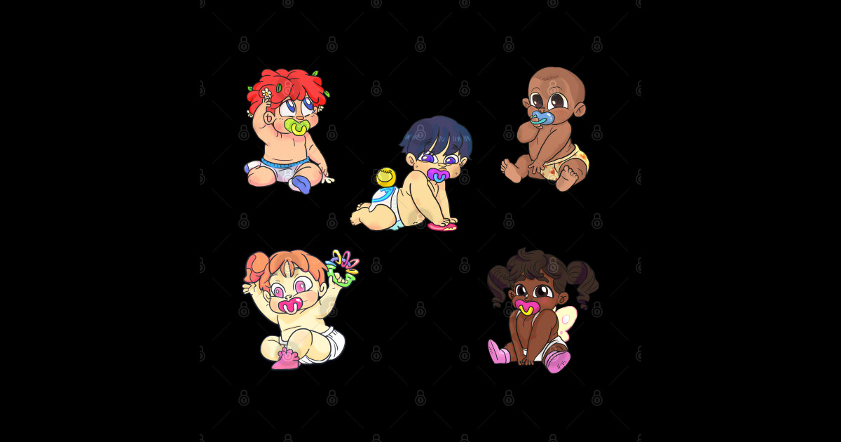 Baby Galore! 02 - Cute Human Baby Blanket - Sticker | TeePublic