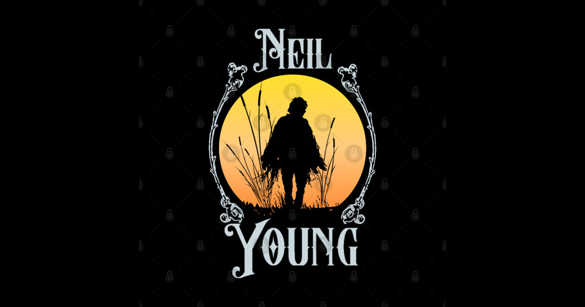 Neil Young Caricature - Neil Young - Sticker | TeePublic