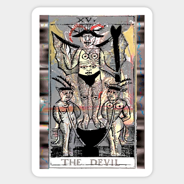 The Devil Tarot Card Art Design - The Devil - Sticker | TeePublic