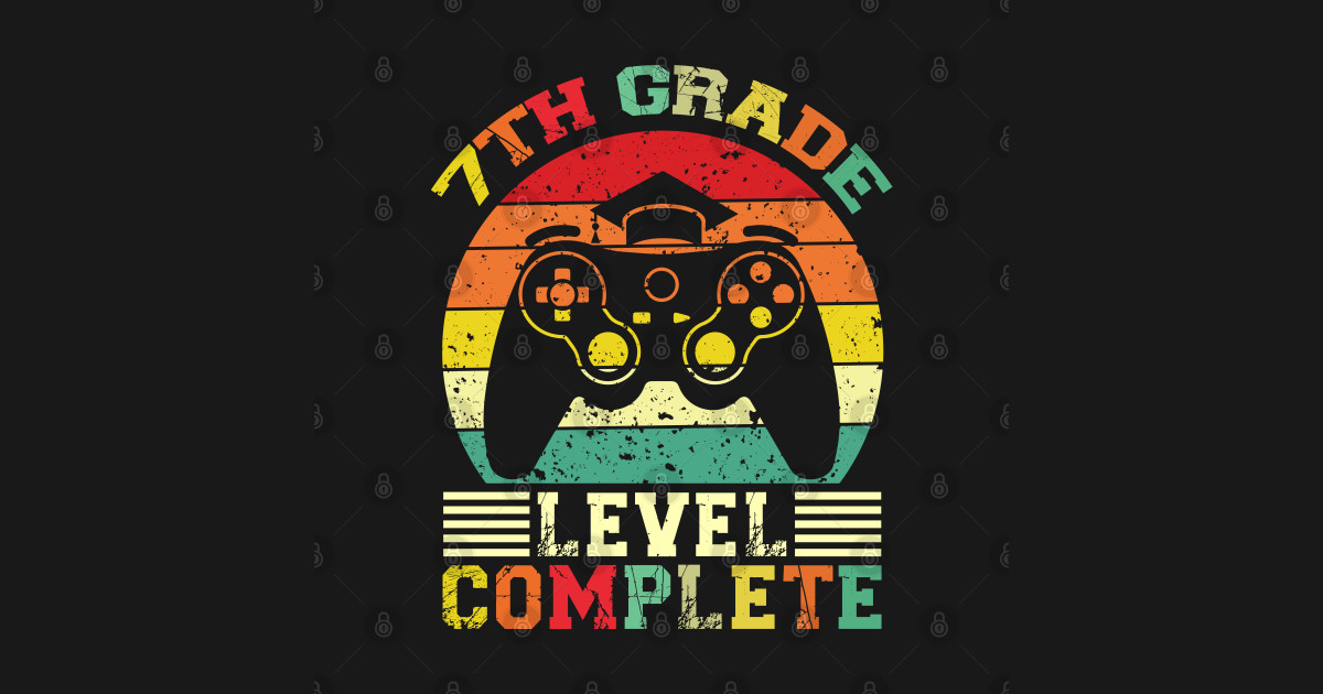 7th Grade Level Complete - Gamer Graduation - Graduation - T-Shirt ...