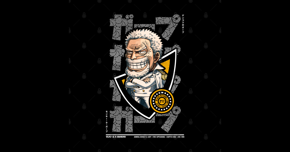 MONKEY D GARP | MINI ANIME STARS - Anime And Manga - Sticker | TeePublic