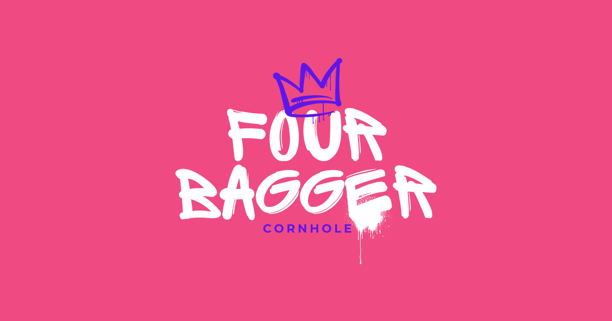 Four Bagger Crown Graffiti Purple - Cornhole - T-Shirt | TeePublic