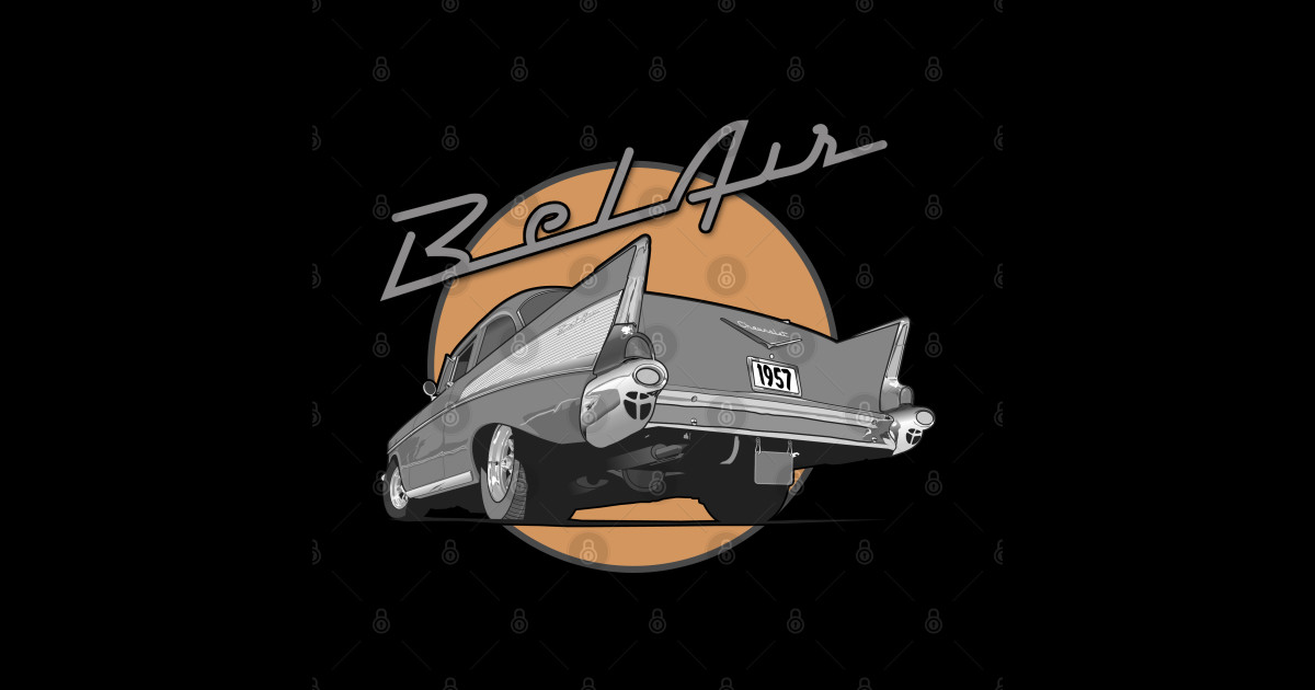 57 Chevy Bel Air - Chevrolet - Sticker | TeePublic