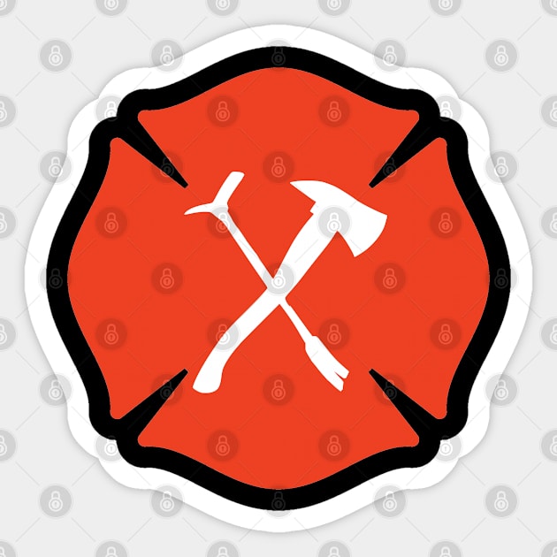 Firefighter Cross Logo with Halligan and Axe Tools - Firefighter ...
