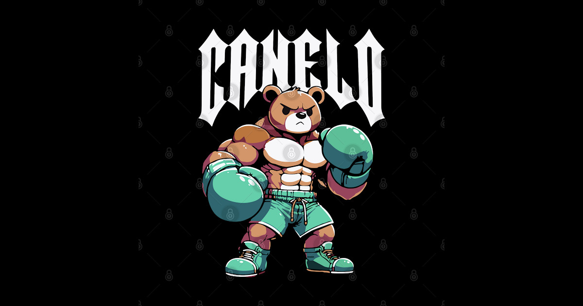 Canelo Alvarez Teddy Bear Mexican 2024 - Canelo Bear - Sticker | TeePublic