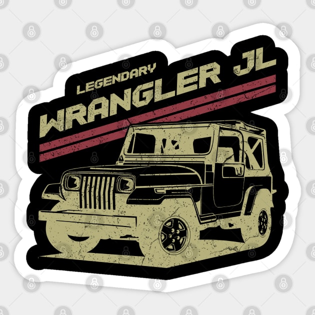 Wrangler JL Jeep car trailcat - Wrangler Jl - Sticker | TeePublic