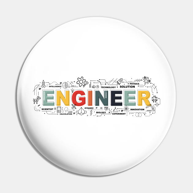 Funny Engineering , Engineering Gift - Engineer - Pin | TeePublic