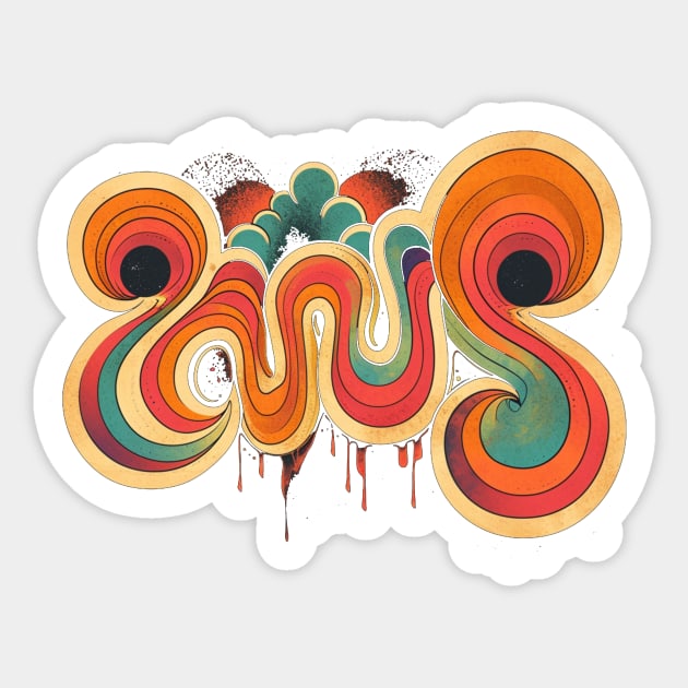 Retro Vibe - Vintage - Sticker | TeePublic
