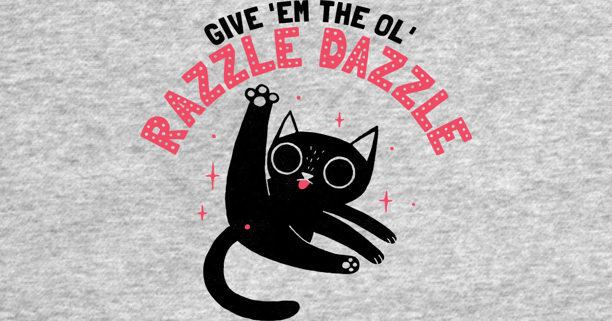 Give ’Em the Ol’ Razzle Dazzle – Cute Black Cat Cartoon - Funny Cat ...