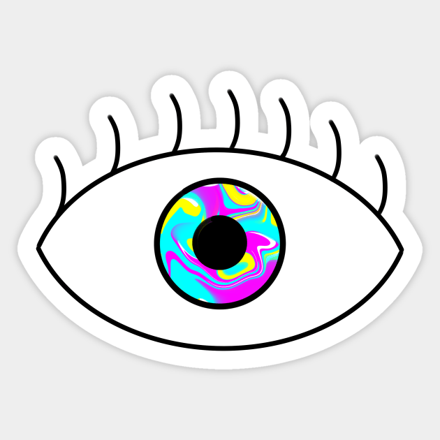 CMYK - Trippy Eye - Trippy - Sticker | TeePublic