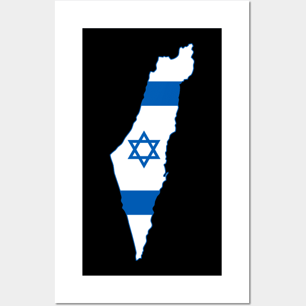 Israel Map Israeli flag - Israel Map - Posters and Art Prints | TeePublic