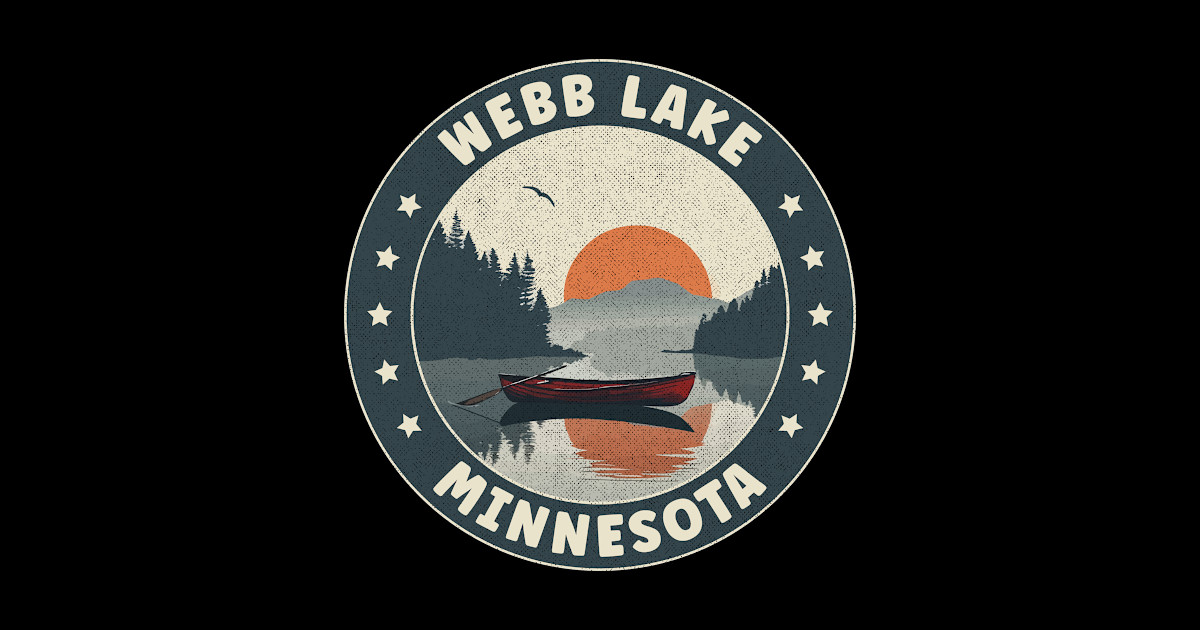Webb Lake Minnesota Sunset - Webb Lake - Sticker | TeePublic