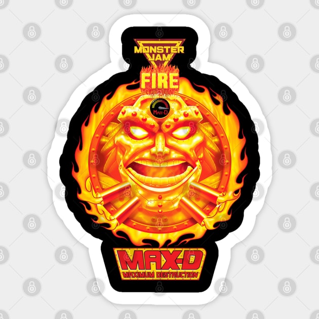 The Fire of Max - Monster Jam - Sticker | TeePublic