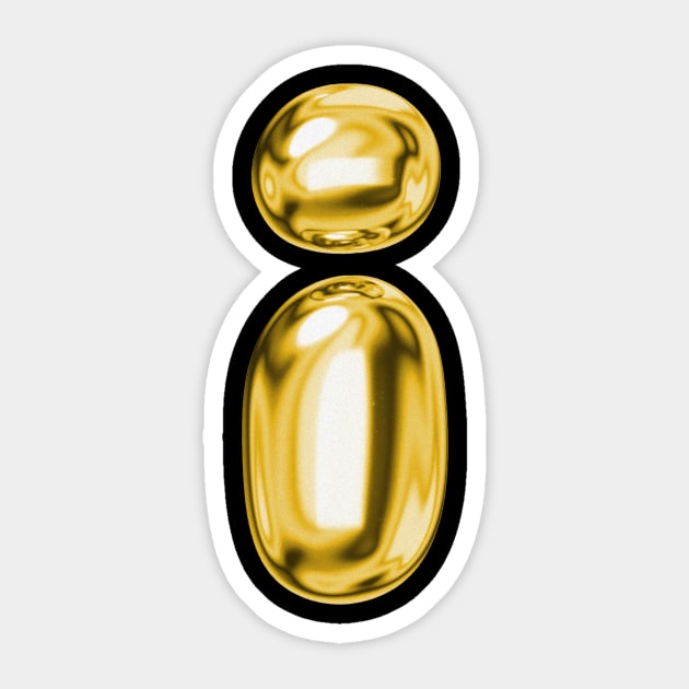 Golden "i" - Golden - Sticker | TeePublic