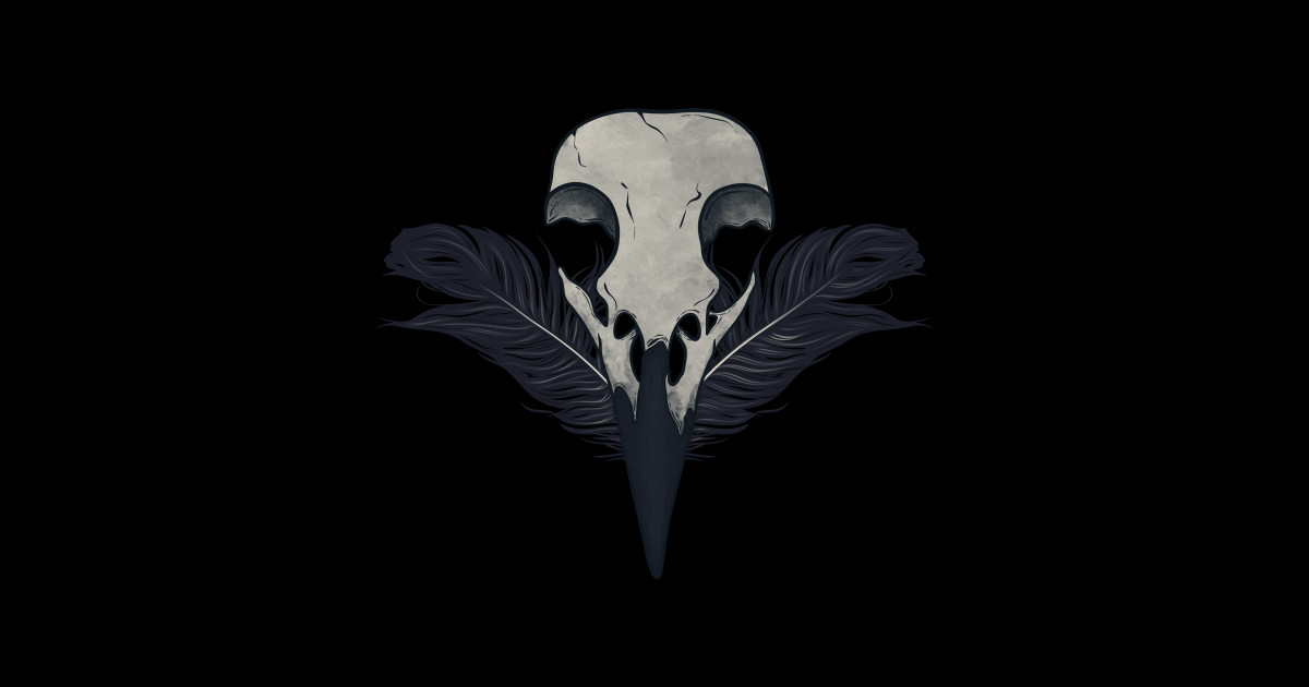 Raven Skull - Raven - Sticker | TeePublic