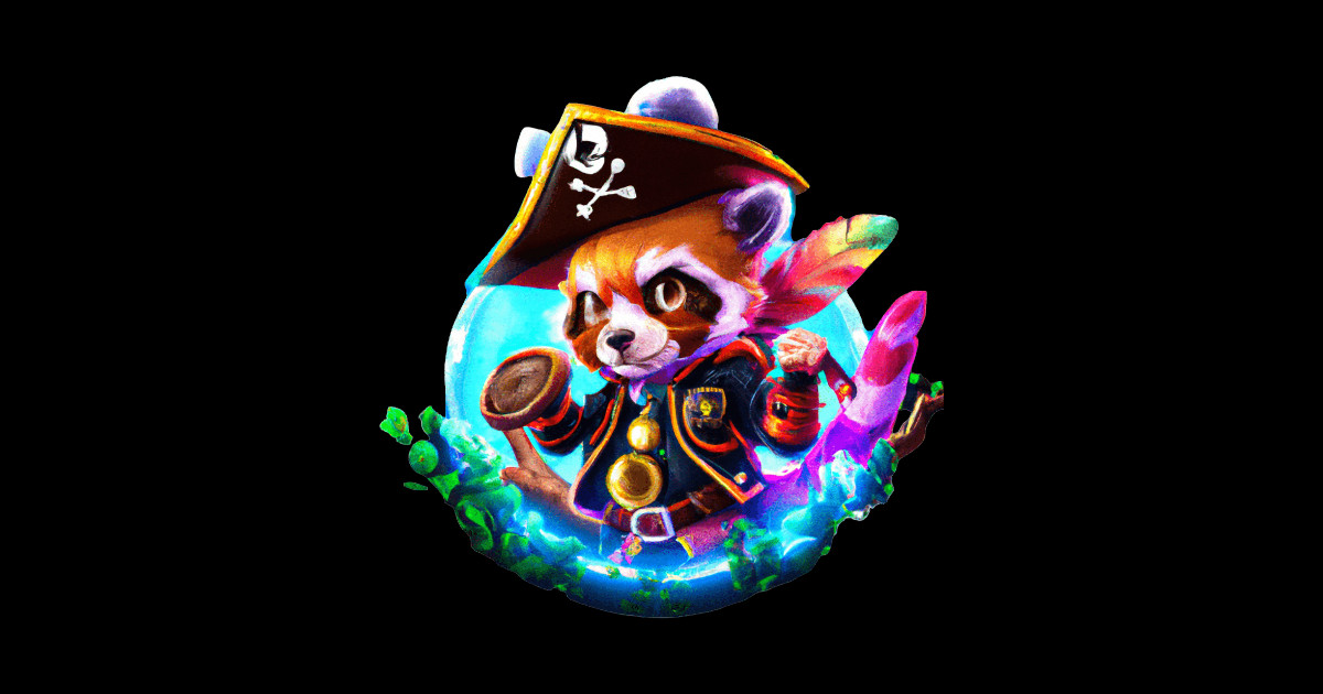 Red panda pirates outfit - Red Panda - Sticker | TeePublic