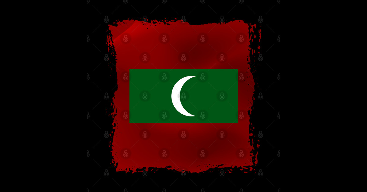 Maldives Artwork - Maldives Flag - Sticker | TeePublic
