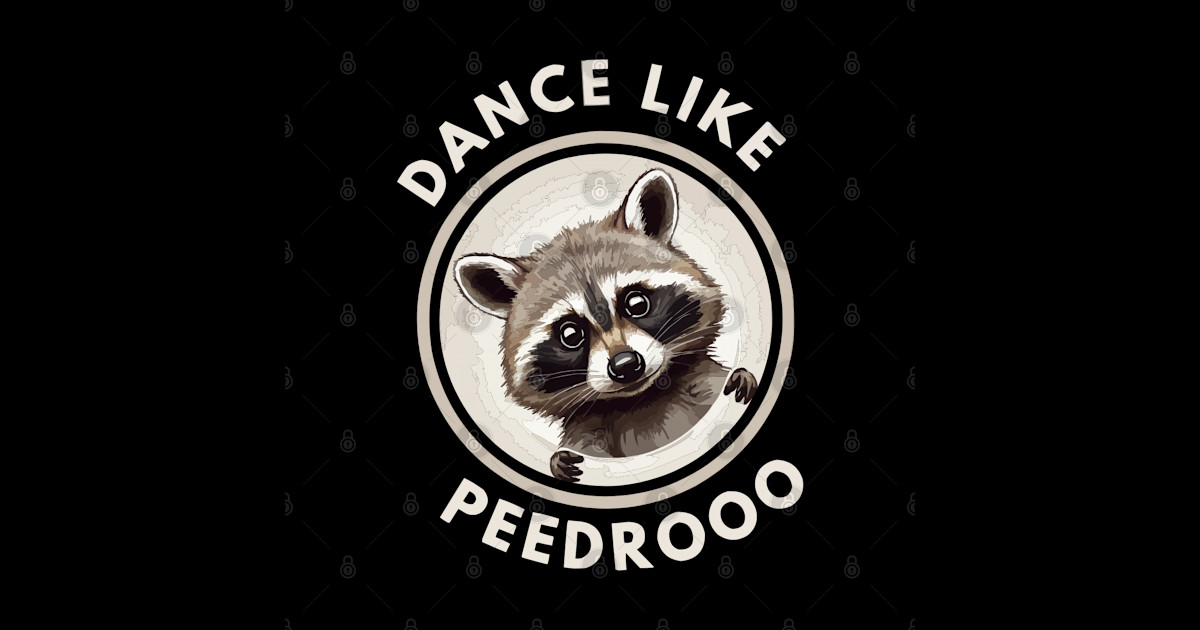 pedro raccoon dancing - Pedro Raccoon - Sticker | TeePublic