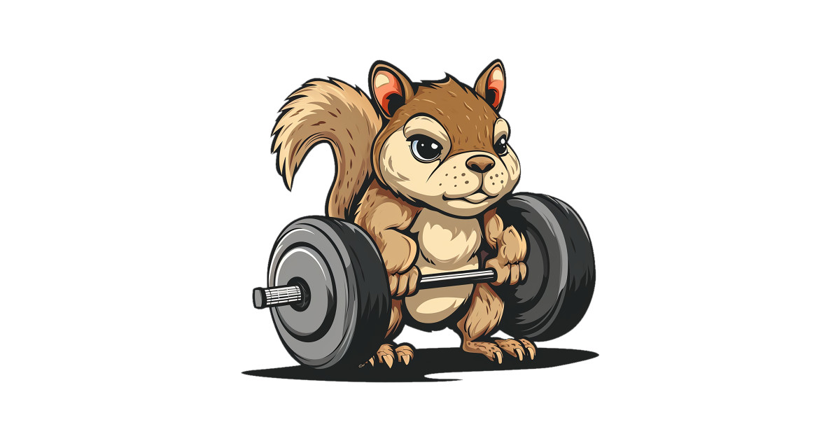 squirrel at gym - Squirrel - T-Shirt | TeePublic