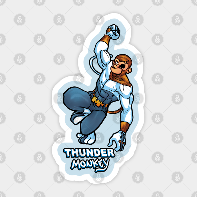 Thunder Monkey - Thunder Monkey - Sticker | TeePublic