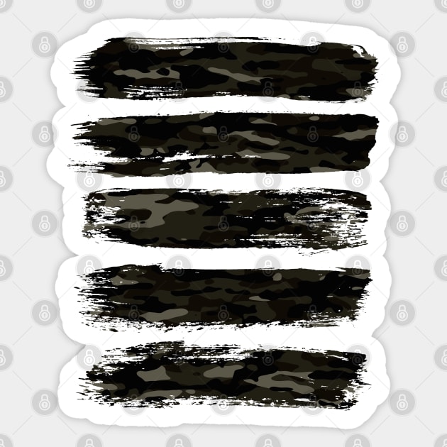 Dark camouflage pattern - Camouflage - Sticker | TeePublic