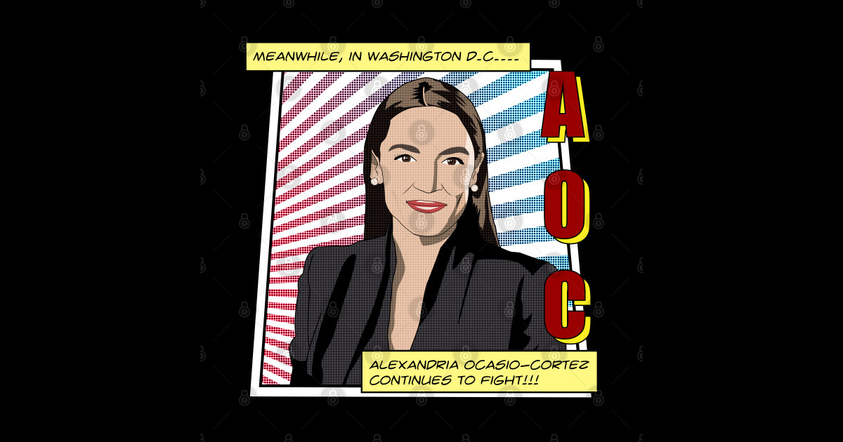 Alexandria Ocasio-Cortez Comic - Aoc - Magnet | TeePublic