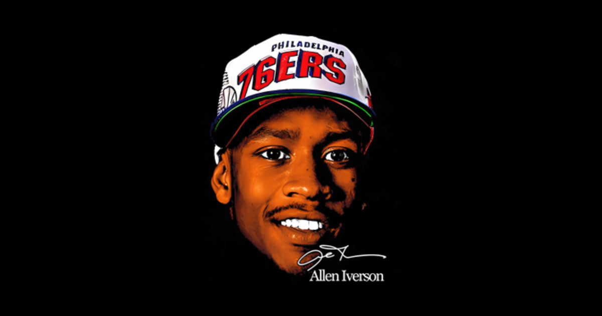 Allen Iverson 76Ers Big Face - Allen Iverson - Sticker | TeePublic